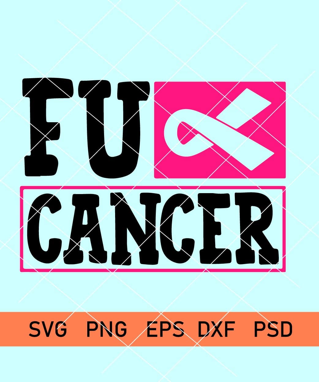 Fuck Cancer Svg - Breast Cancer Svg, Middle Finger Svg, Cancer Ribbon ...