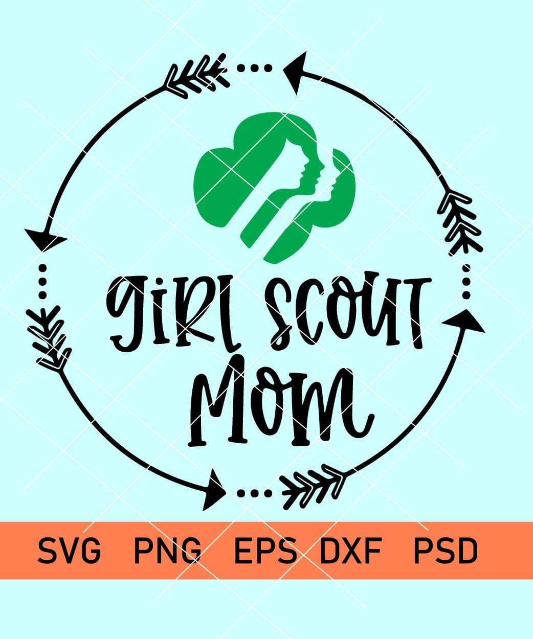 Scouts Mom Retro Stacked Svg Girl Scout Mom Svg Scout Life Svg Scout
