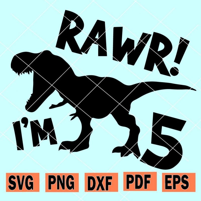 Rawr am 4 svg, I am four T-shirt svg, Baby Boy 4th Birthday Svg, I am ...