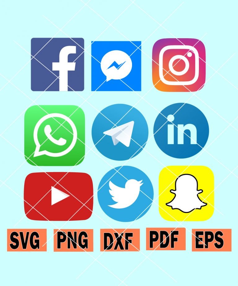 Social media icons svg, Social Media Icons Bundle, social icons svg ...