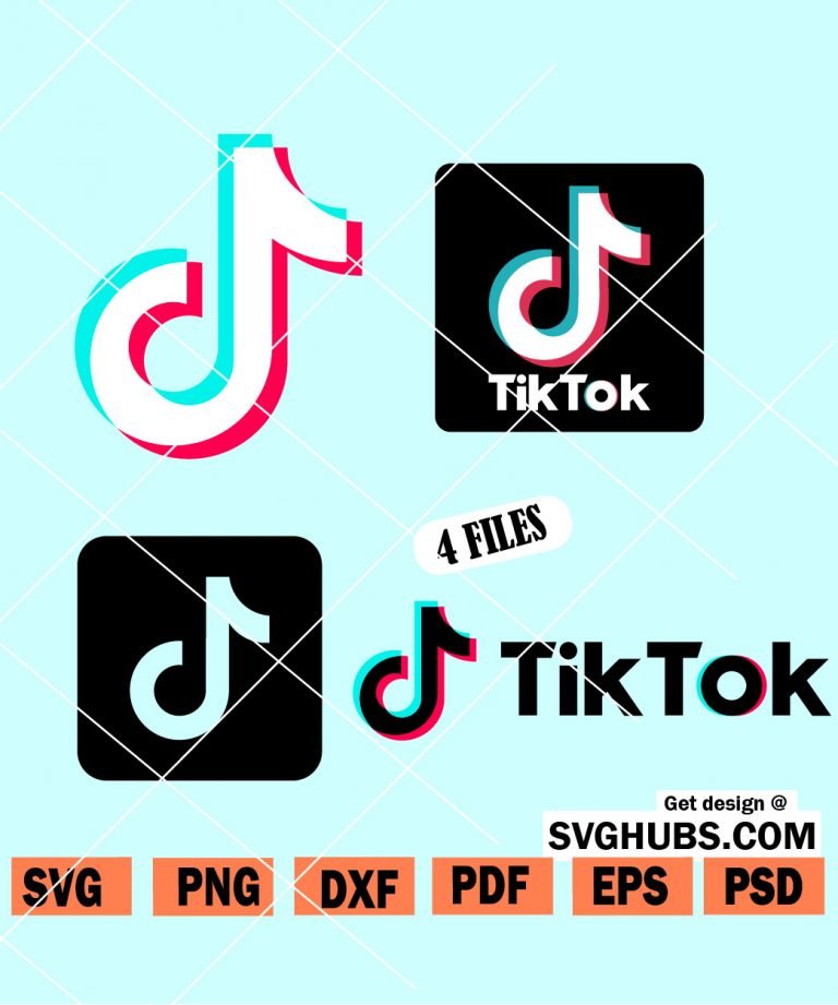 Tik tok SVG bundle, Tik tok logo SVG bundle, Tiktok Logo SVG, Tiktok ...
