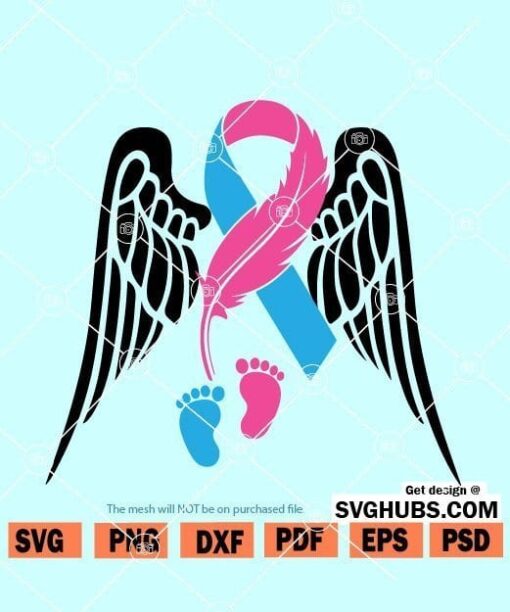Infant Loss SVG, Loss Ribbon svg, Infant Loss awareness SVG, Child loss SVG