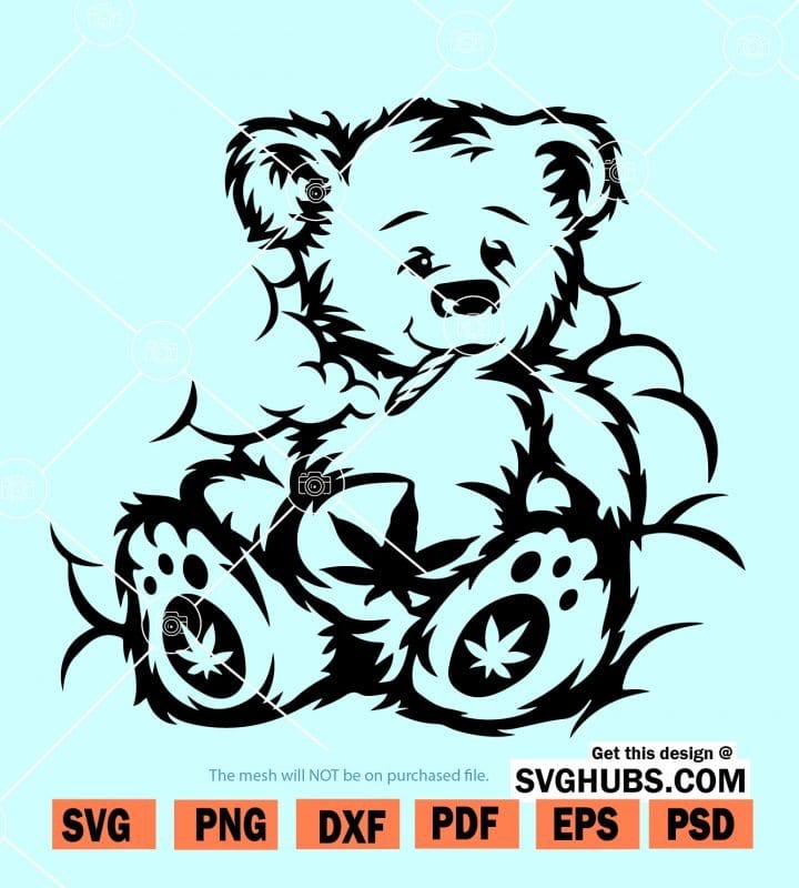 Smoking Bear svg, Teddy Bear Smoking svg, Smoking Weed Svg - Svg Hubs