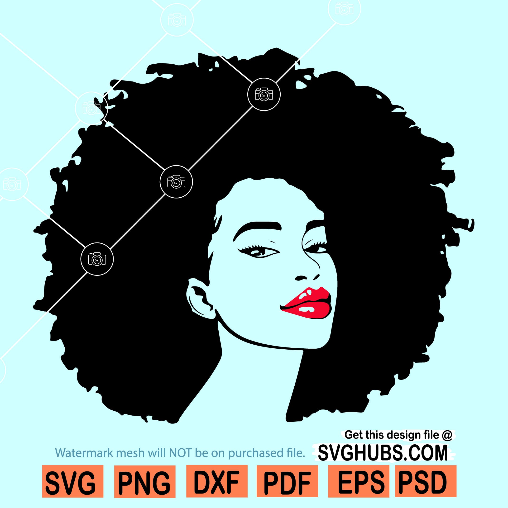 Black Diva Svg Afro Black Woman Svg Black Woman Clipart Black Girl