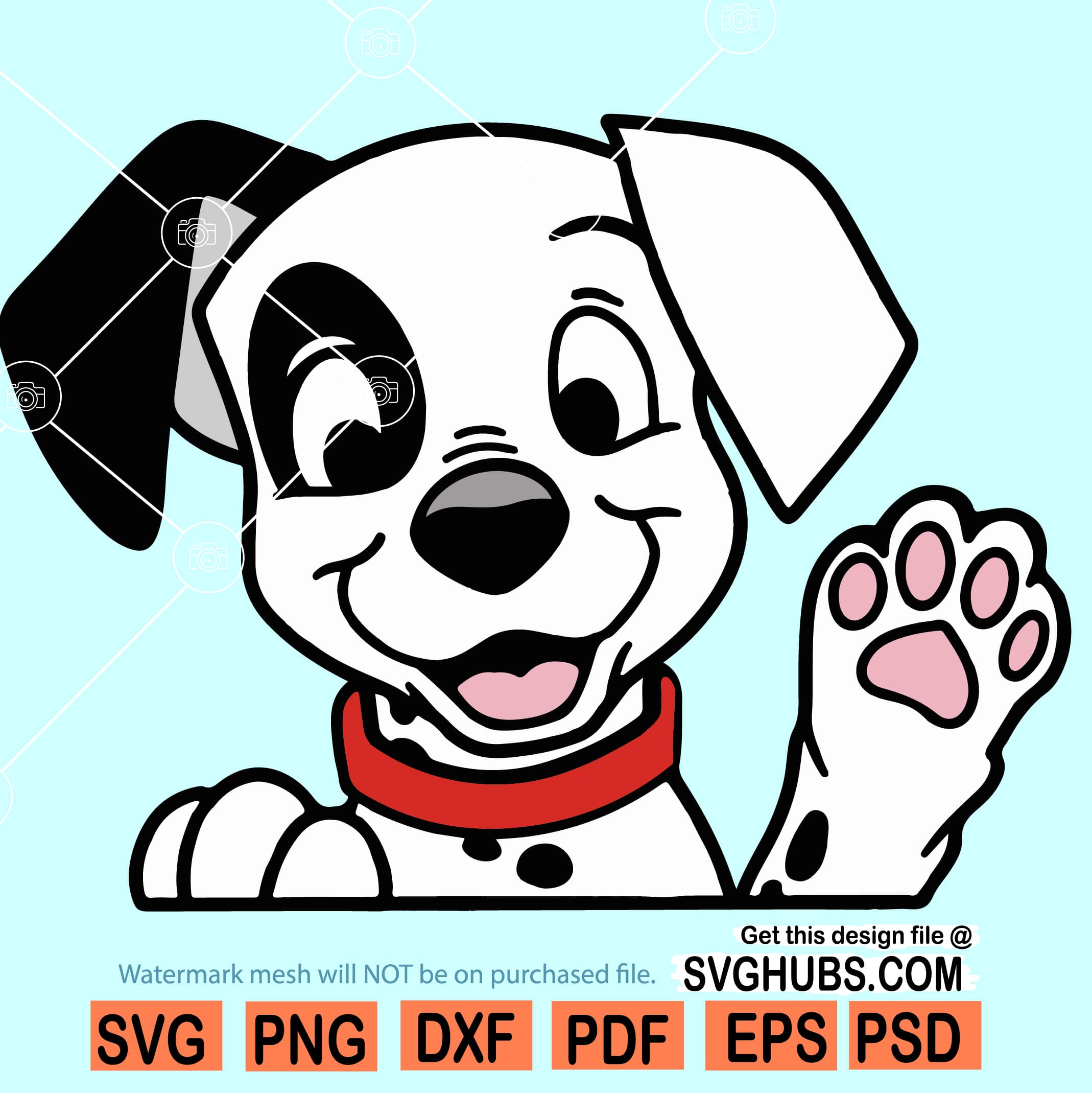 Dalmatian dog svg, Dalmatian svg, Peeking Dalmatian SVG