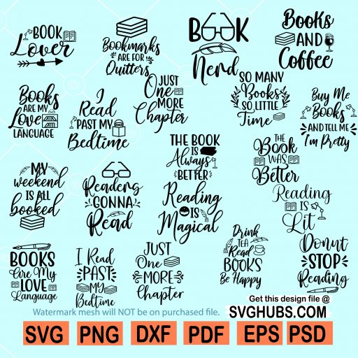 Reading Quotes Svg Bundle, Reading Svg Bundle, Book Lover svg, Reading ...