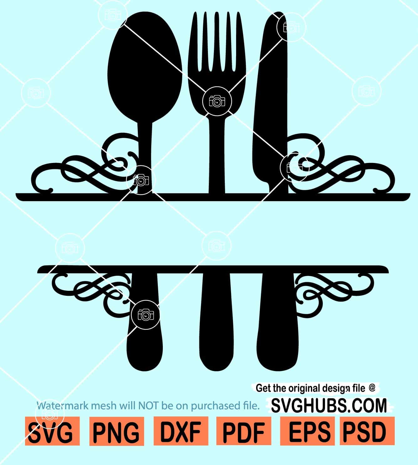Kitchen Split Frame Svg Kitchen Utensils Split Frame Svg Kitchen
