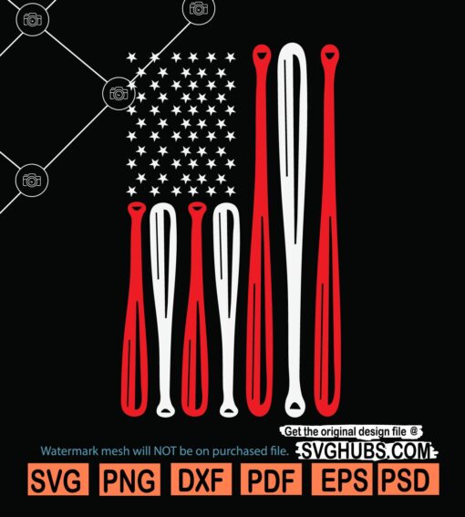 USA Baseball Flag Svg, Grunge Svg, Baseball Svg, Softball SVG, American ...