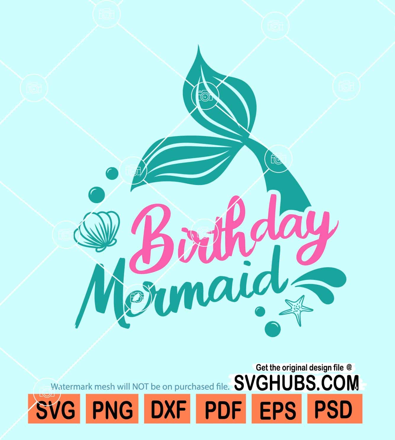 Birthday mermaid svg, mermaid birthday svg, birthday svg, mermaid svg ...