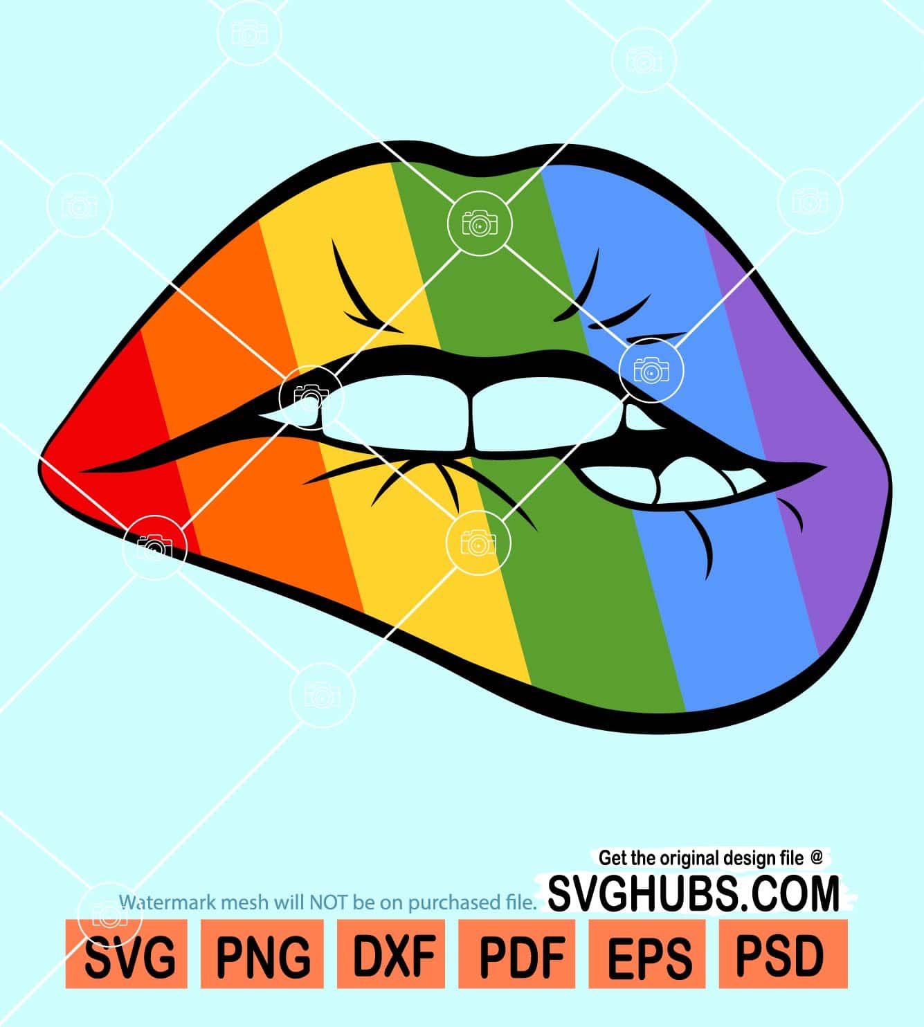 Lgbt Lips Svg
