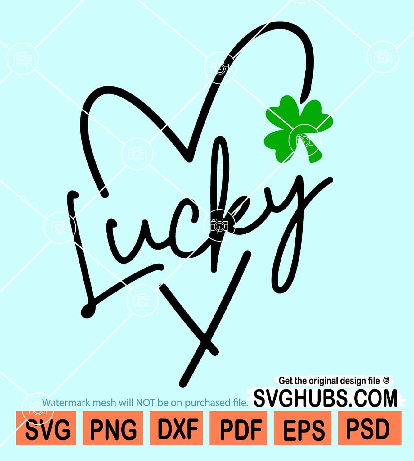 Lucky St Patrick Day Svg Lucky Heart Svg Lucky Svg St Patricks Day