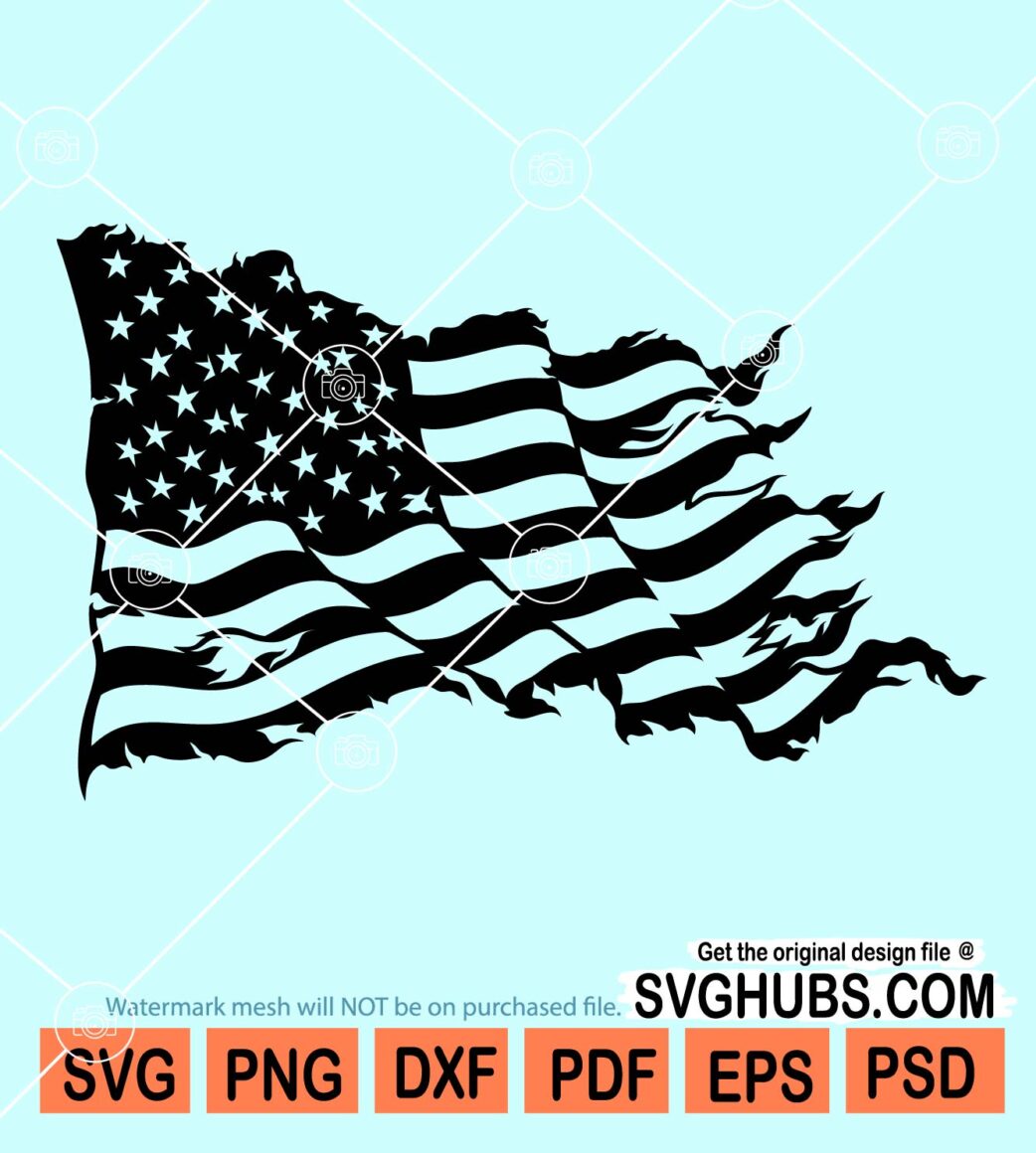 Distressed American flag svg, Distressed flag svg, American flag svg ...