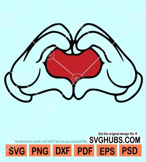 Heart hand sign svg, Hand Making a Heart svg, Finger Heart SVG, Hand ...