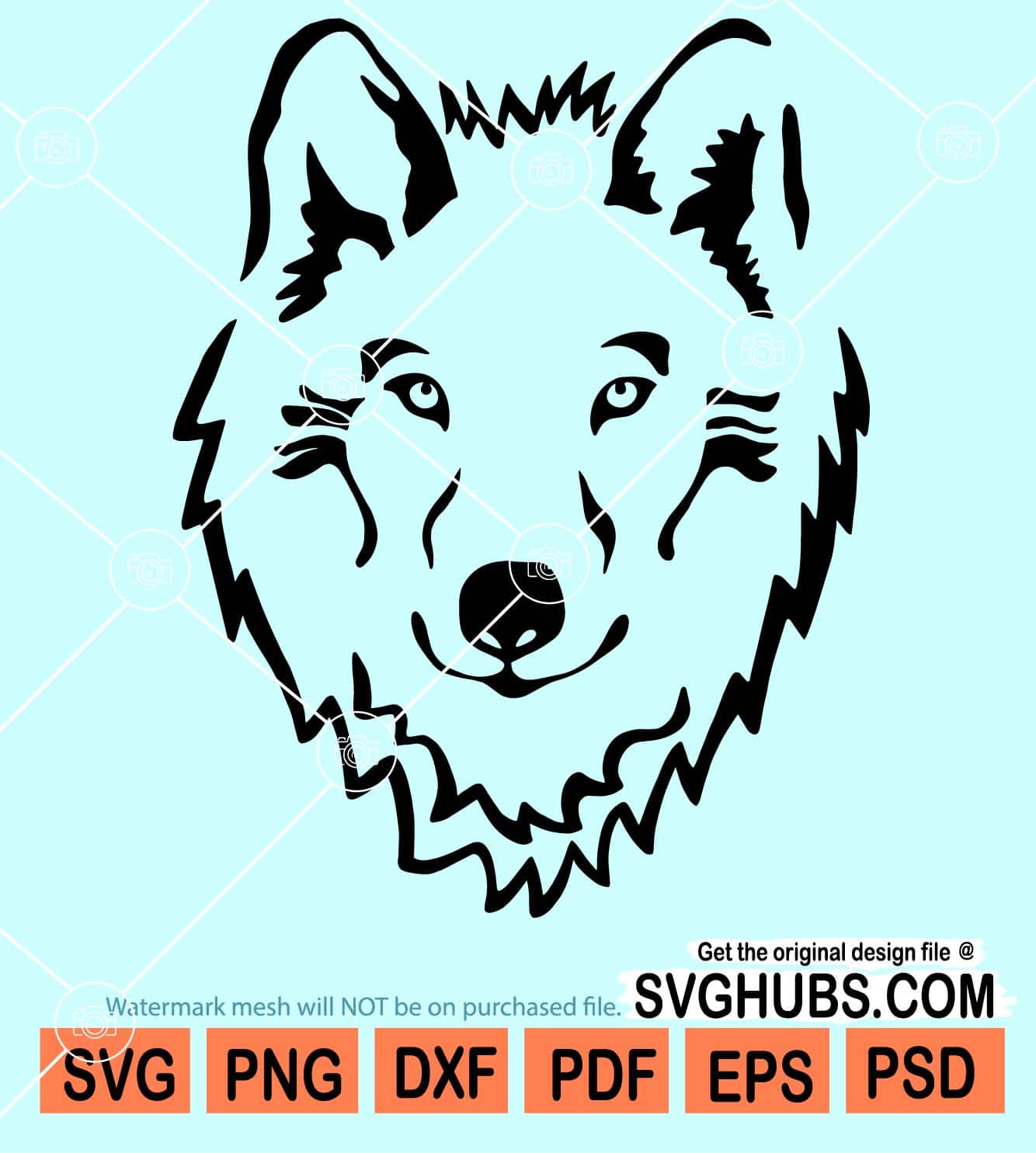 Wolf face clipart svg, Wolf Svg, Wolf Clipart svg, Wolf Head Svg, Wolf ...