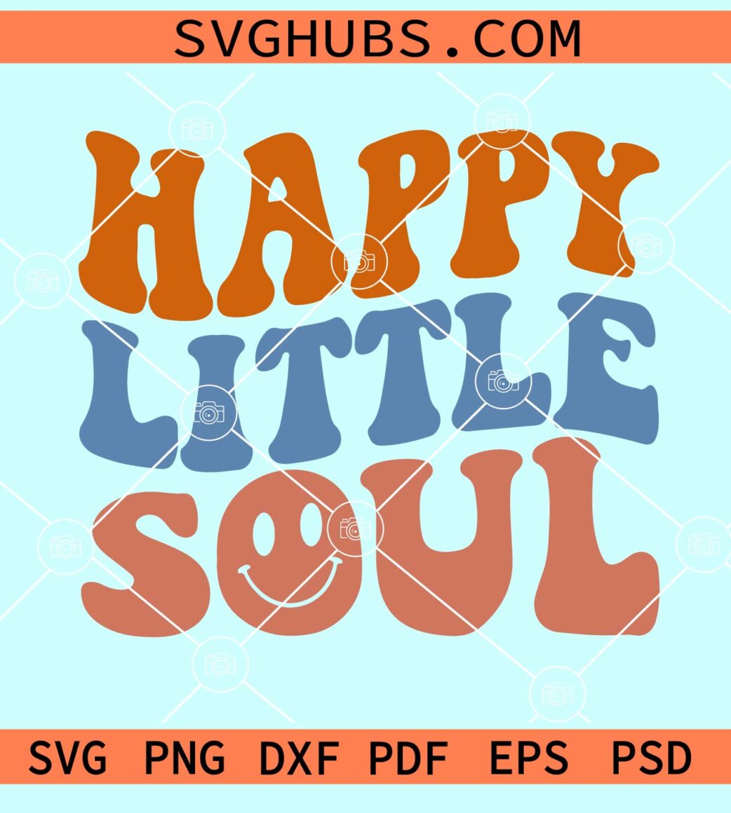 Happy Little Soul SVG, Happy soul wavy letters svg, baby onesie svg ...