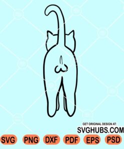 Cat Butt clipart svg - SVG HUBS