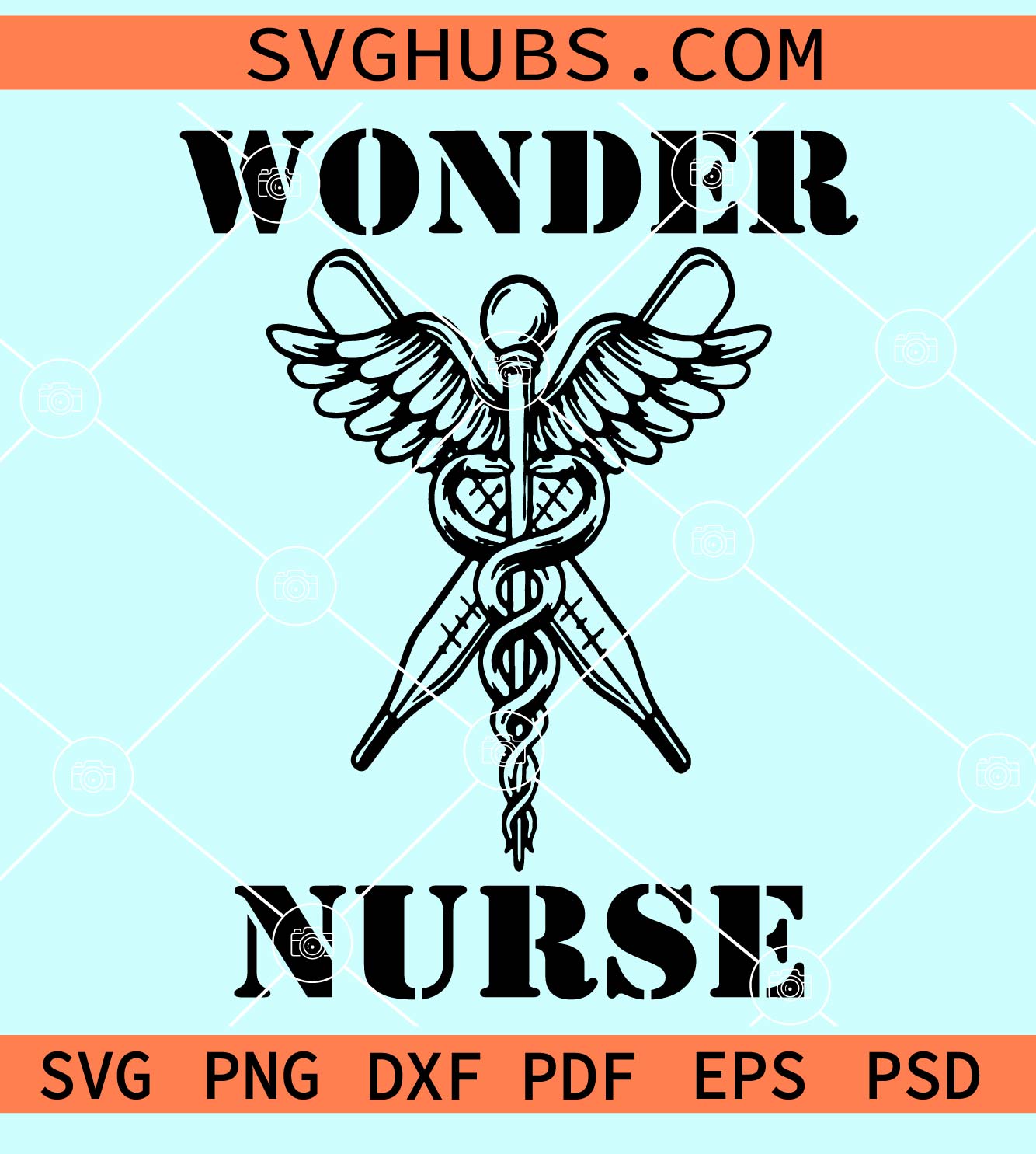 Wonder nurse Caduceus Svg, Wonder nurse svg, Caduceus Vector svg, Nurse ...