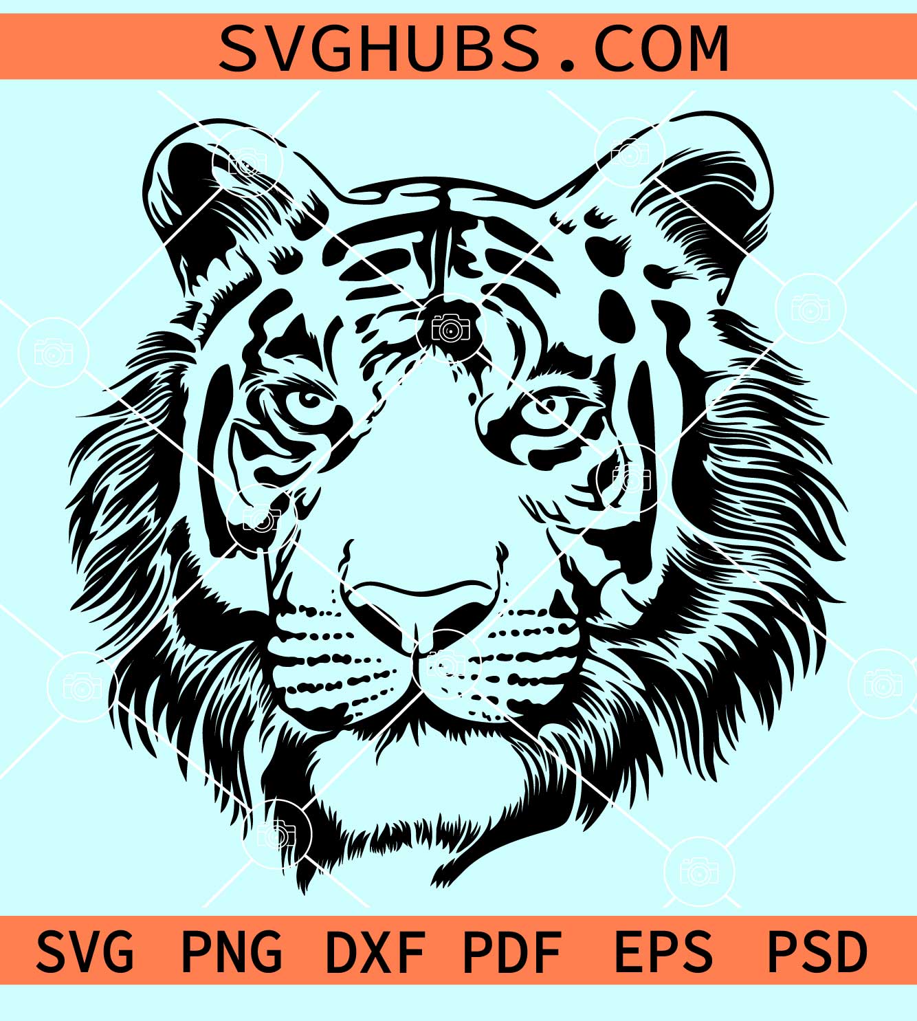 Tiger head clipart svg, Tiger Tattoo svg, Tigers head svg, Tiger Face ...