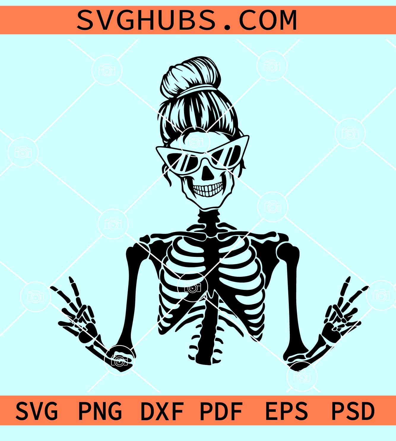 Mom Skeleton SVG, Mom skull svg, messy bun svg, mom life svg