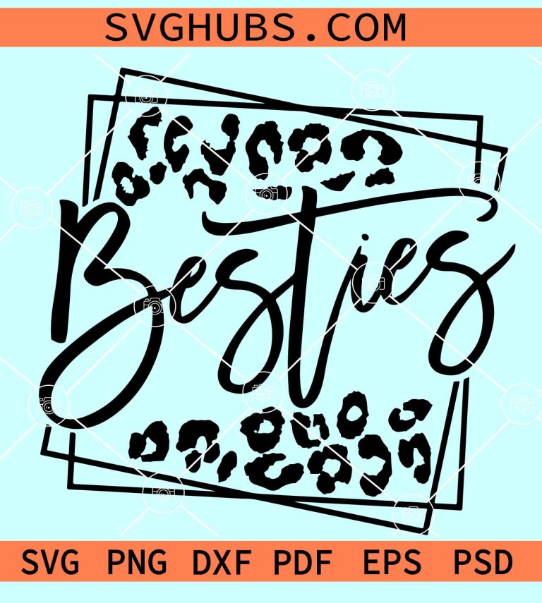 Besties Square SVG, Friends Quotes Svg, Besties SVG, Bff Svg Files