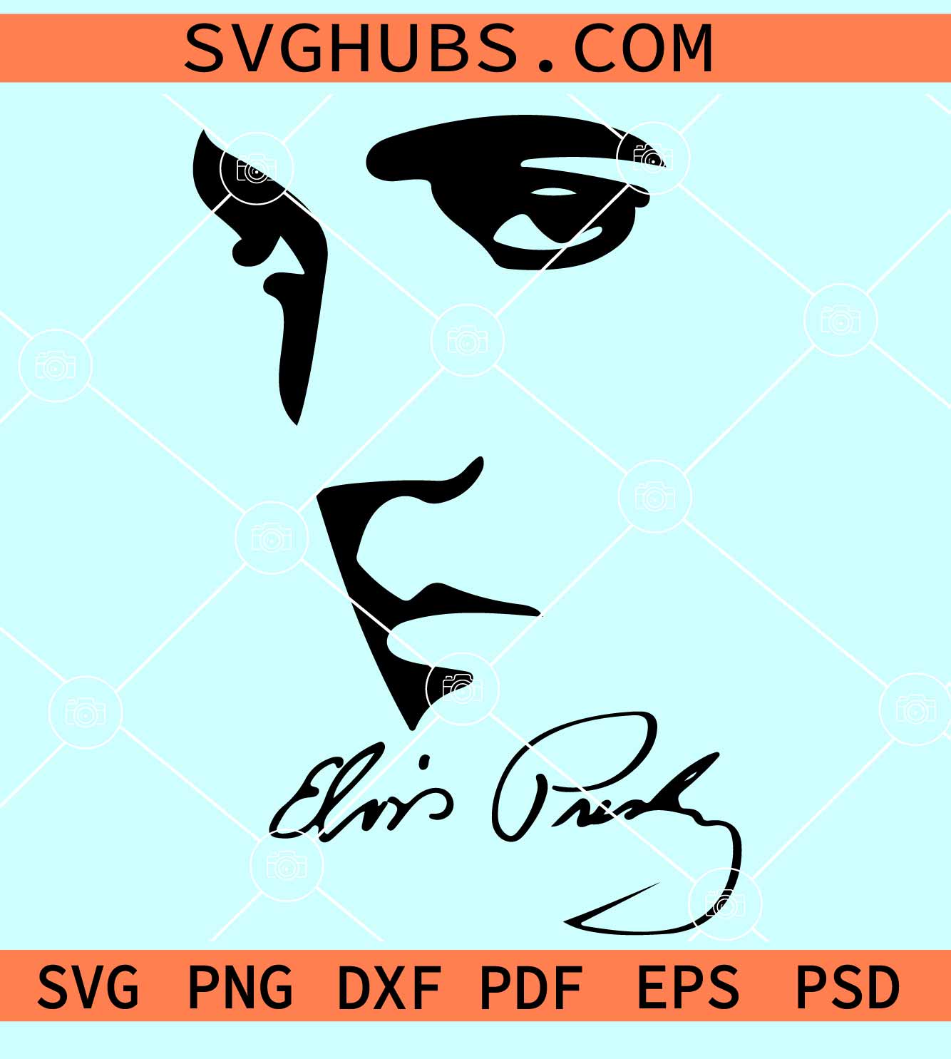 Elvis Face Silhouette