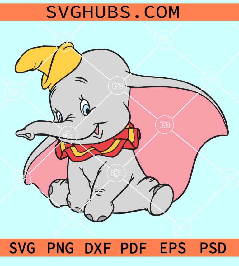 Disney Dumbo Baby Elephant SVG, Disney elephant SVG, Disney Dumbo SVG