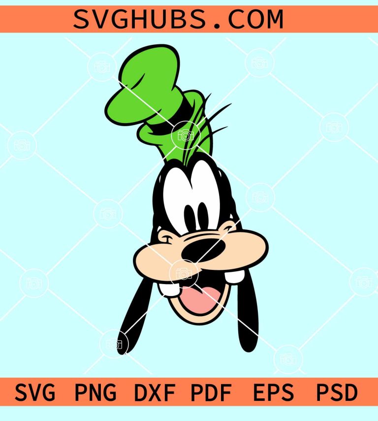 Goofy Head Face Smiling SVG, Goofy face SVG, Disney Goofy SVG