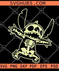 Stitch Halloween skeleton svg - SVG HUBS