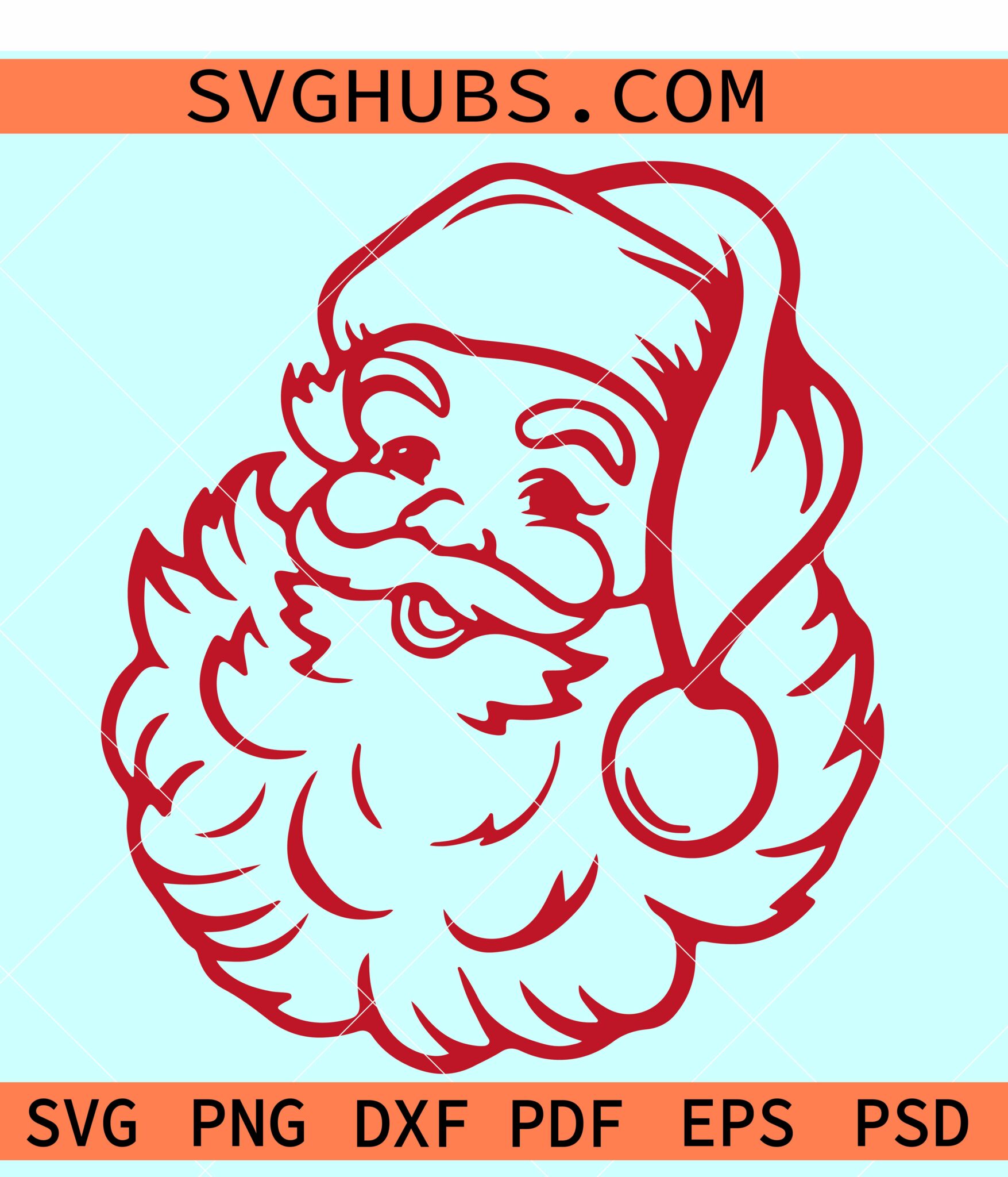 Vintage Santa Svg Files, Old School Father Christmas SVG, Vintage Santa ...