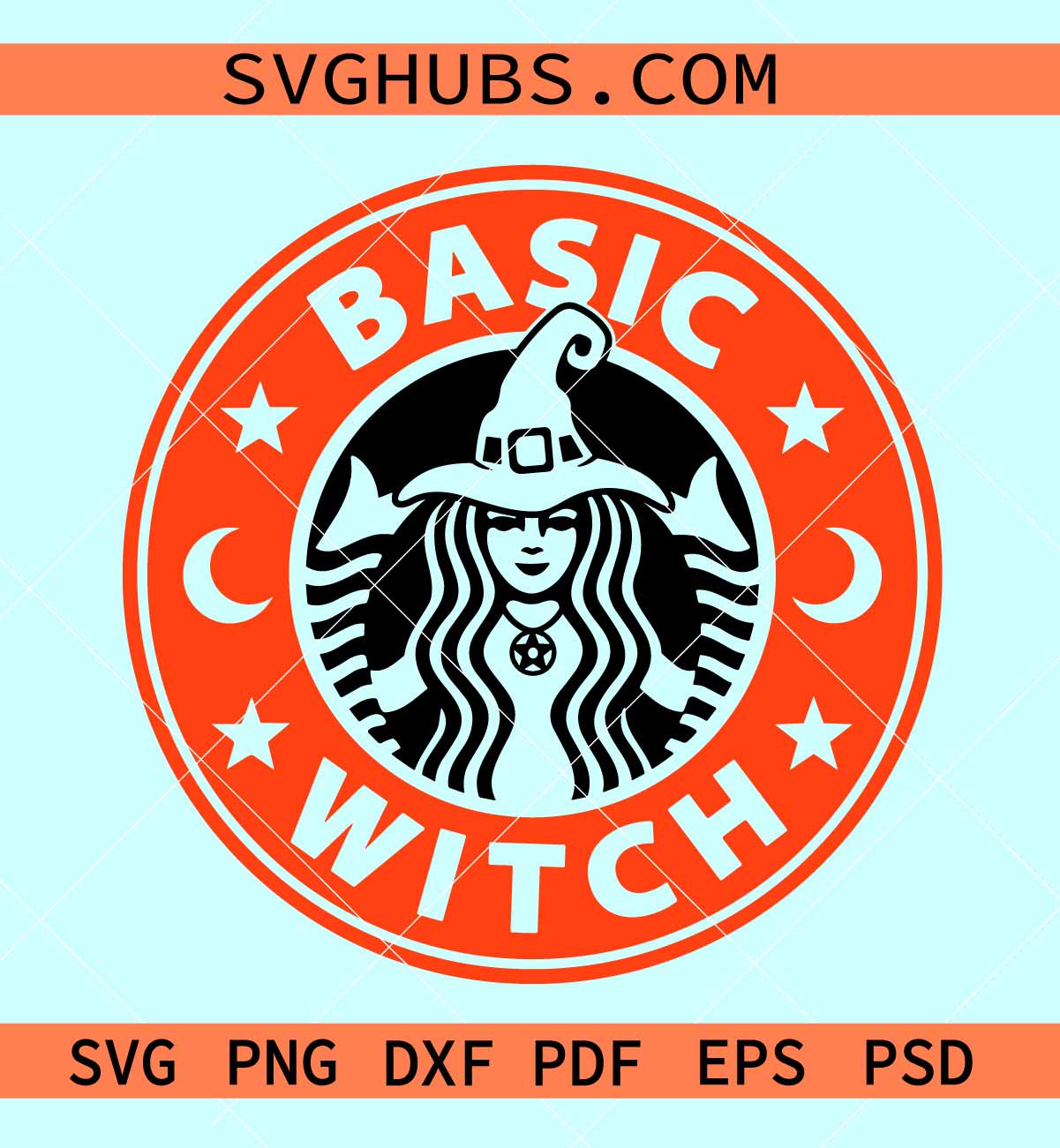 Basic witch Starbucks coffee SVG, basic witch svg, Halloween Svg, Starbucks Coffee ring Svg