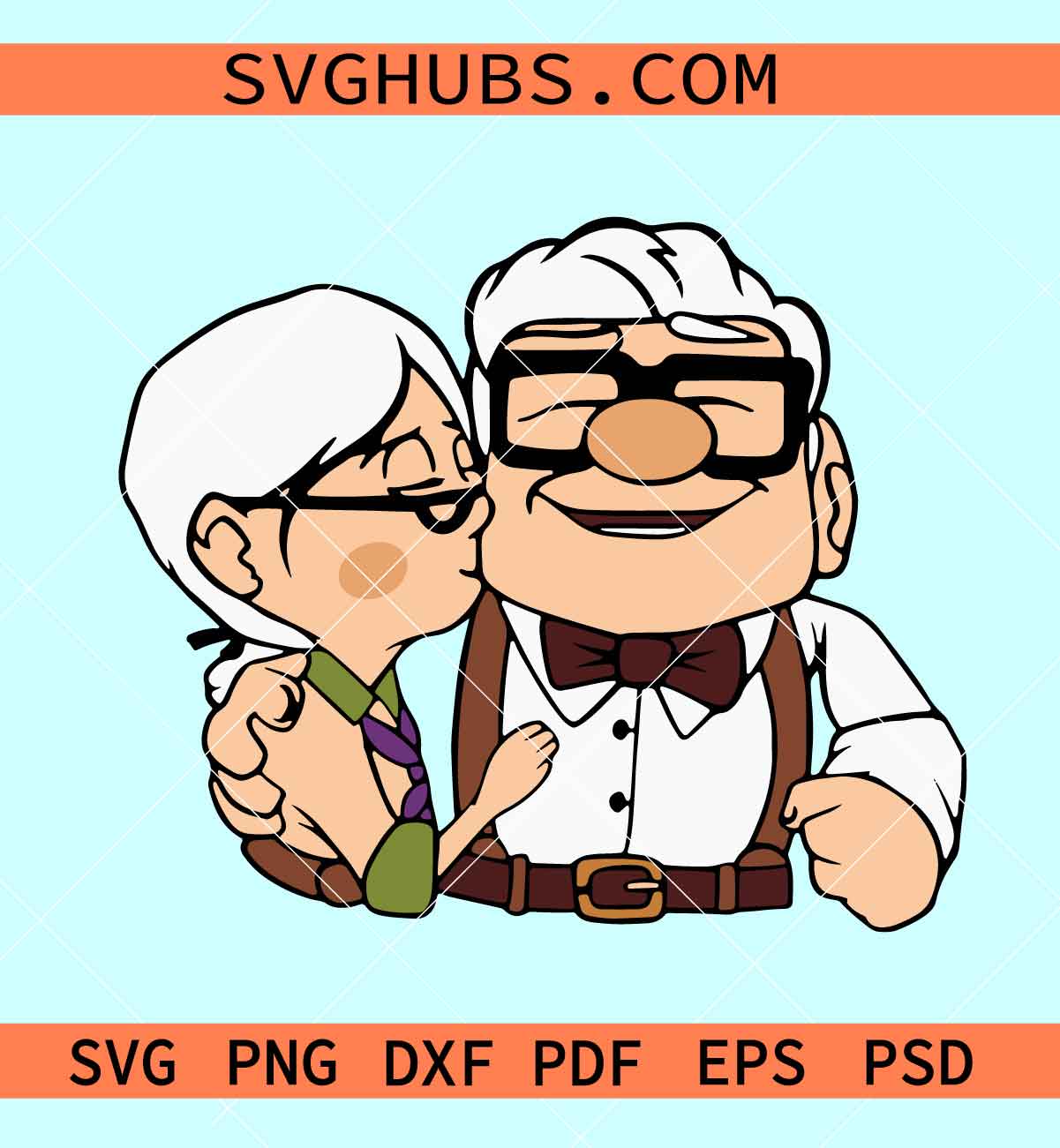 Carl and Ellie svg, Her Carl His Ellie png, Up svg, Carl svg, Ellie svg