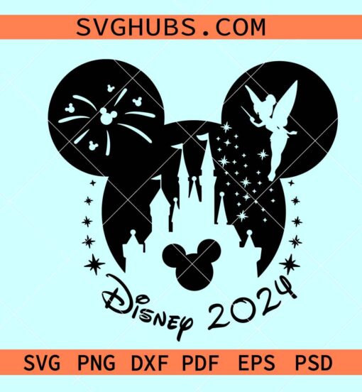 Disney 2024 Mickey Mouse head SVG, Disney 2024 svg, Disney Trip SVG ...