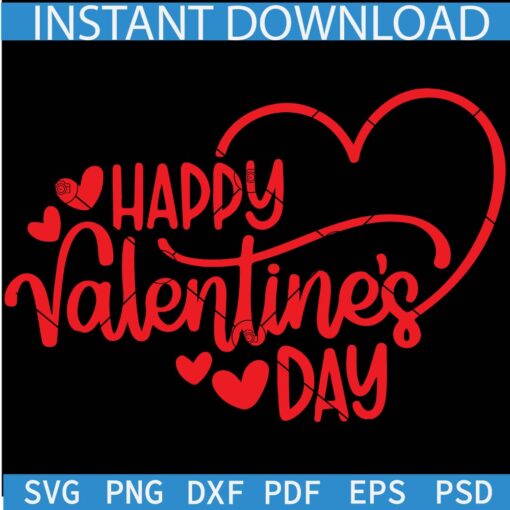 Happy Valentines Day Heart SVG