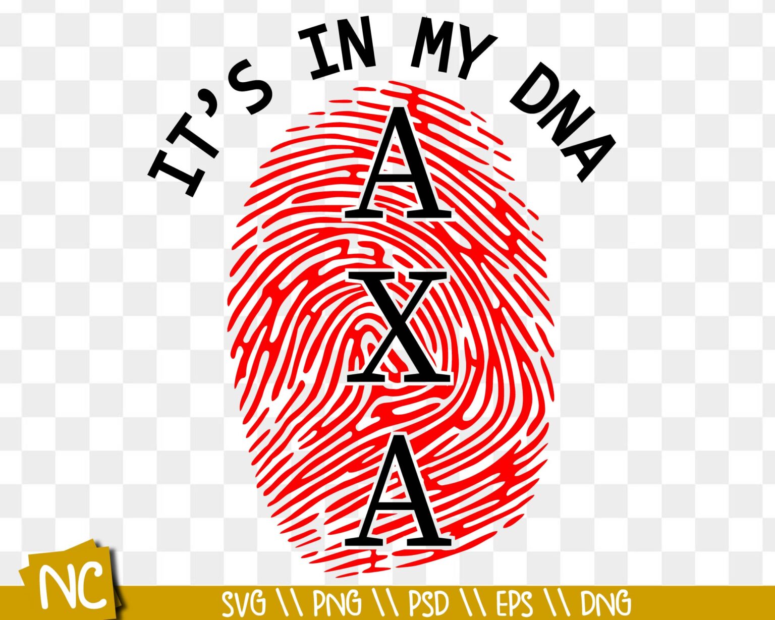Its In My DNA Svg, Alpha Chi Alpha SVG, Greek Letter Monogram, DIY ...