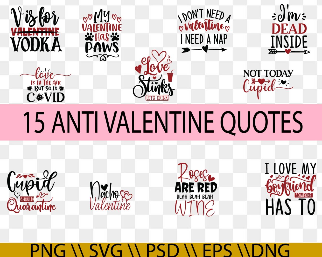 Feeling Over Love? Express it with our Anti-Valentine SVG Bundle ...
