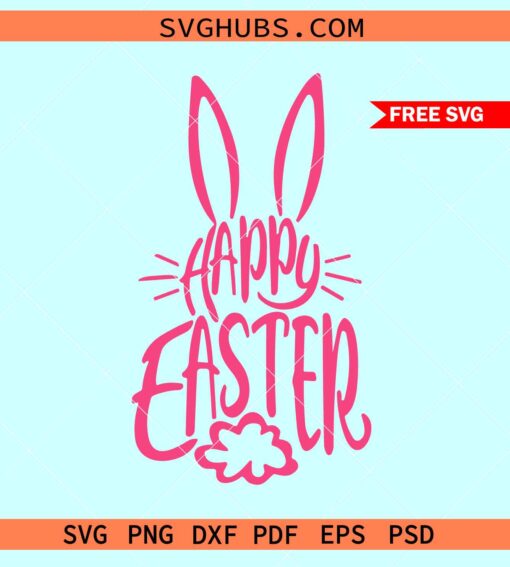 Happy Easter bunny SVG free, Easter SVG free, Easter bunny free SVG