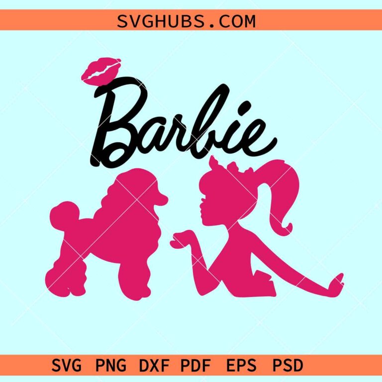 Barbie Kiss SVG, Barbie doll svg, Barbie girl kiss svg