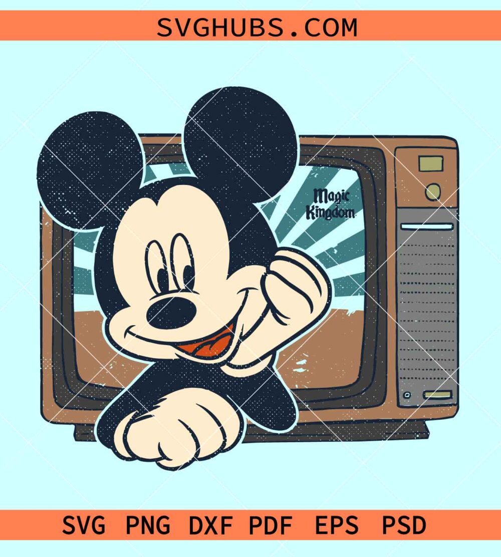 Retro Mickey Disney World SVG, vintage Mickey svg, Disney World SVG