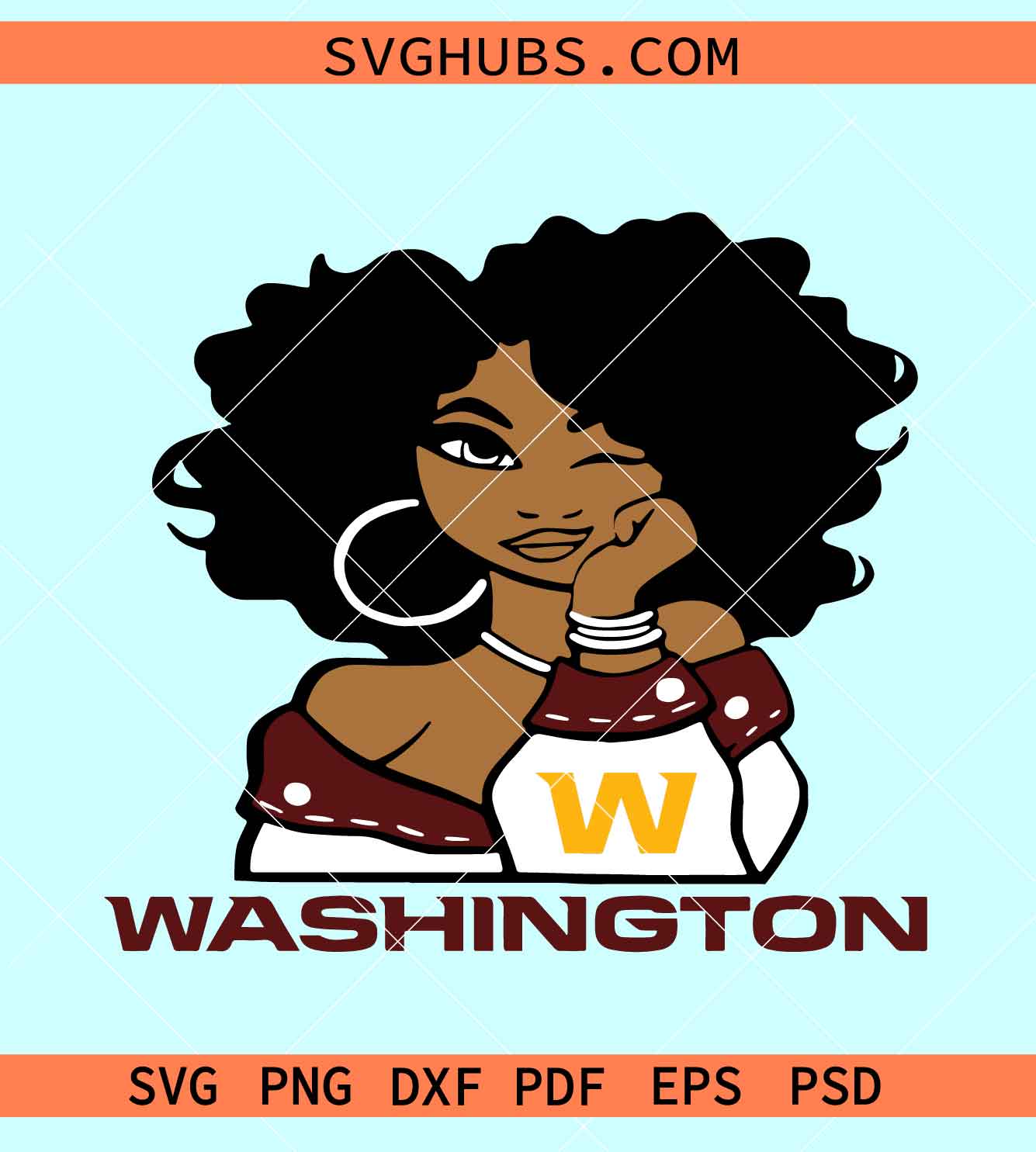 Washington Commanders Girl Svg, Washington Redskins SVG, Washington ...