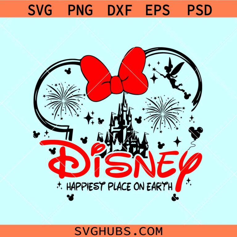 Disney Happiest place on earth SVG, Disney castle svg, Disney family ...