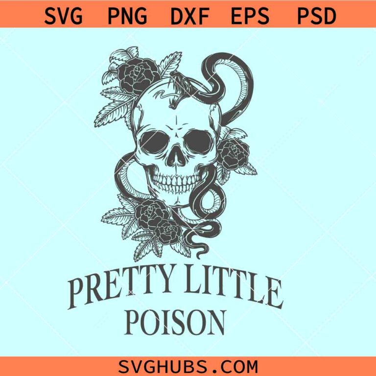 Pretty Little Poison Skull Svg, Warren Zeiders SVG