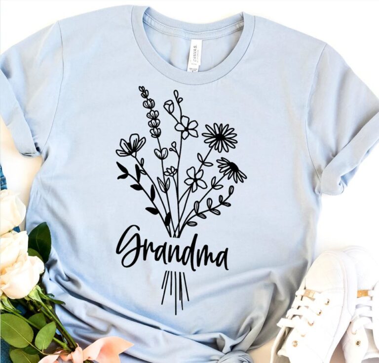 Grandma Wild Flowers SVG, Grandma Floral SVG, Grandma Svg, Nana Svg