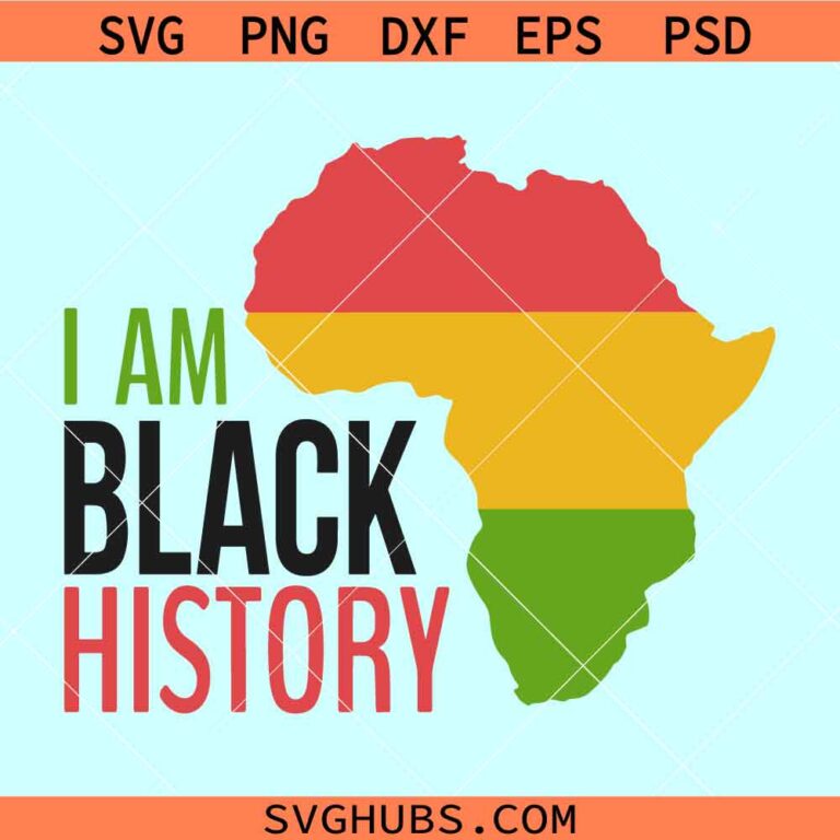 I am Black History African map SVG, African American SVG, Juneteenth ...