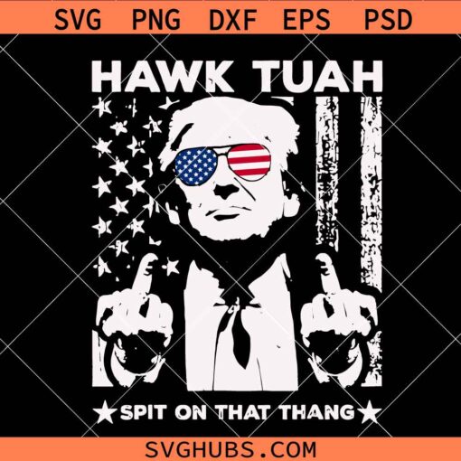 Donald Trump Hawk Tuah Spit On That Thang Svg Hawk Tuah 24 Svg