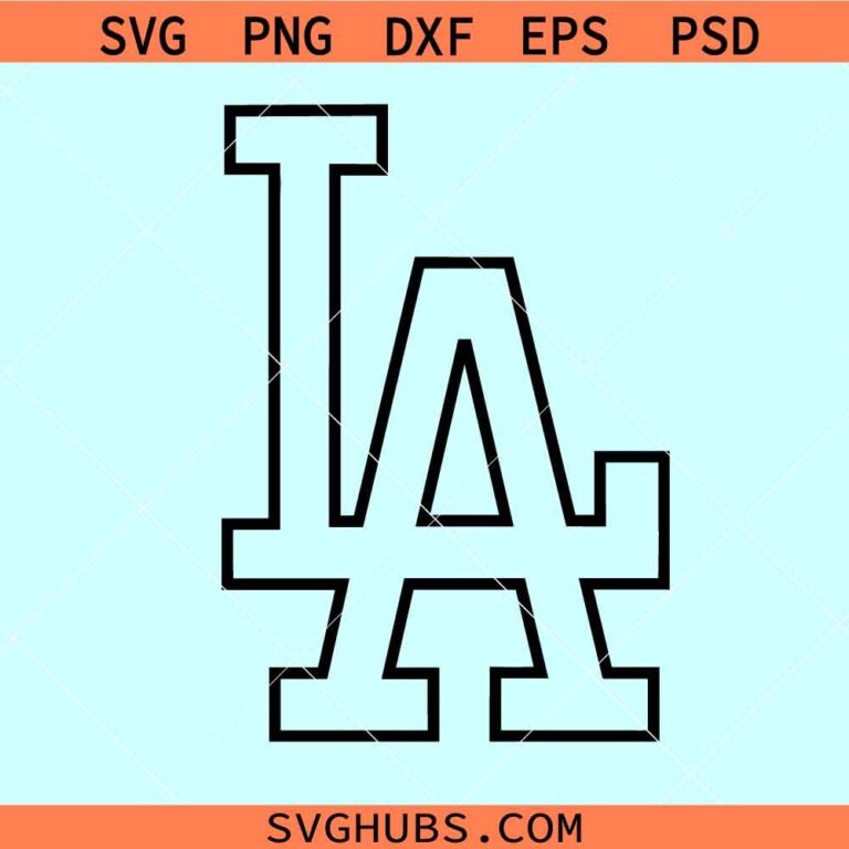 Los Angeles LA Logo Svg, Los Angeles Dodgers Logo Svg, LA Baseball Svg