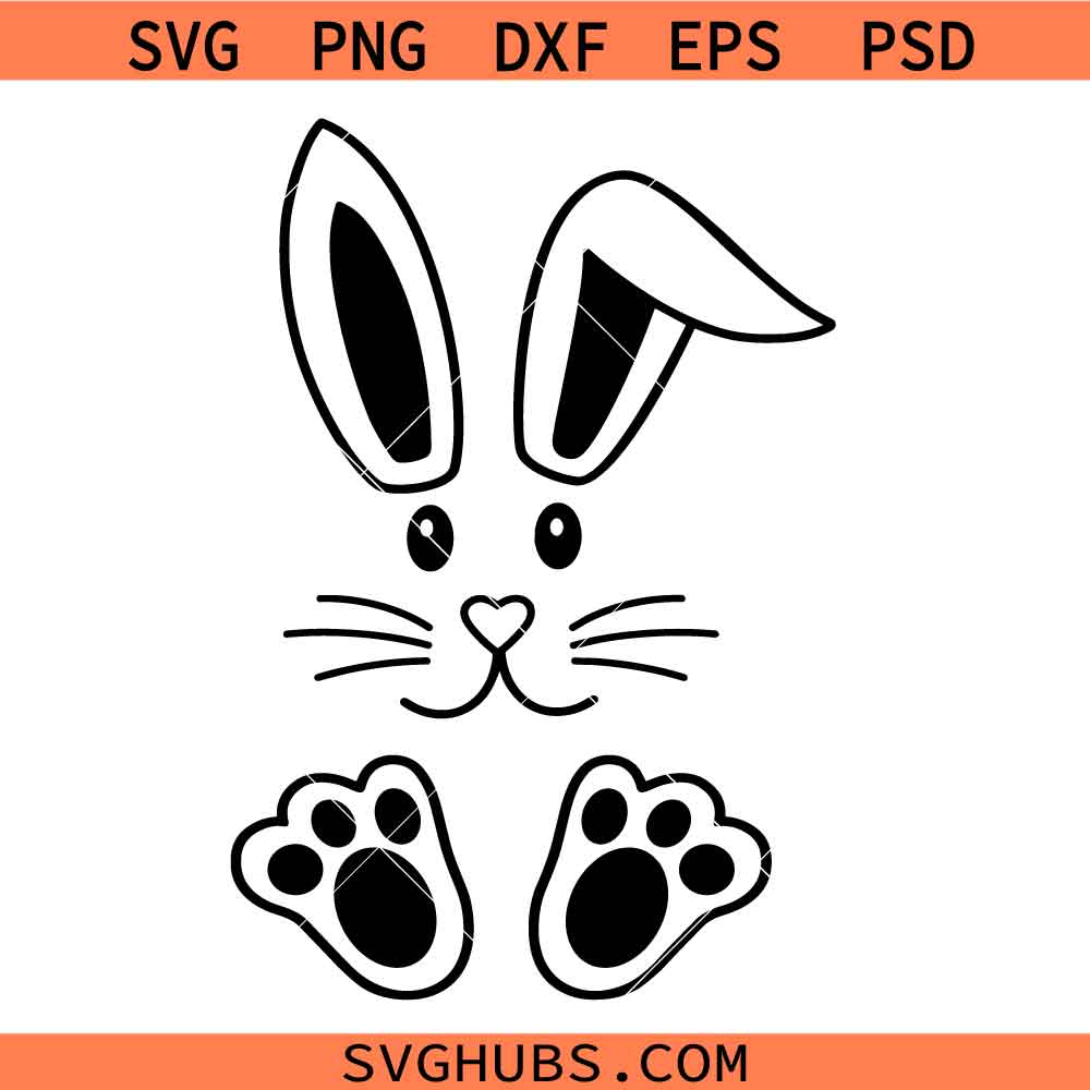 Easter Bunny SVG, Bunny Face SVG, Bunny Feet SVG, Easter Svg, Easter ...