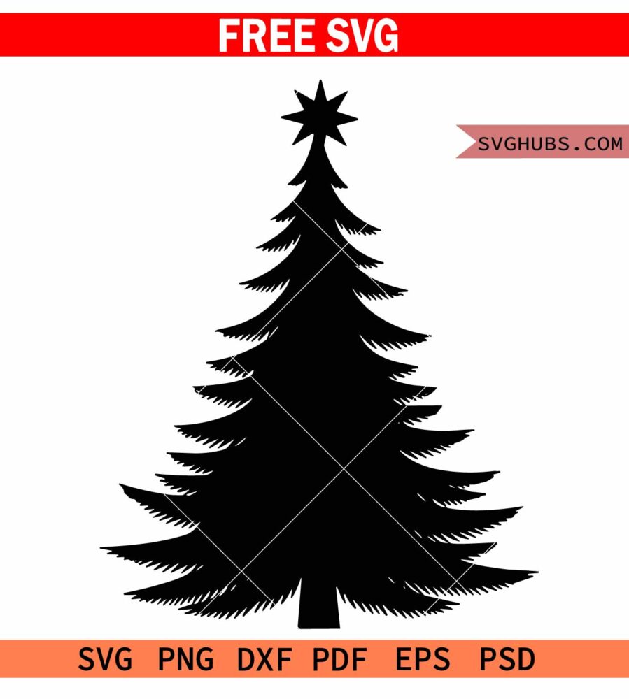 Christmas tree SVG free, Christmas tree vector svg, Christmas tree SVG ...