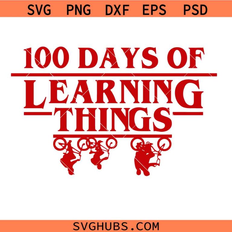 100 Days Of School Things Svg Png, 100 Days Of Learning Things Svg Png ...