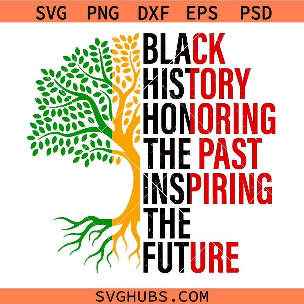 Black History Honoring Pride Tree SVG, Black History Month Tree SVG ...
