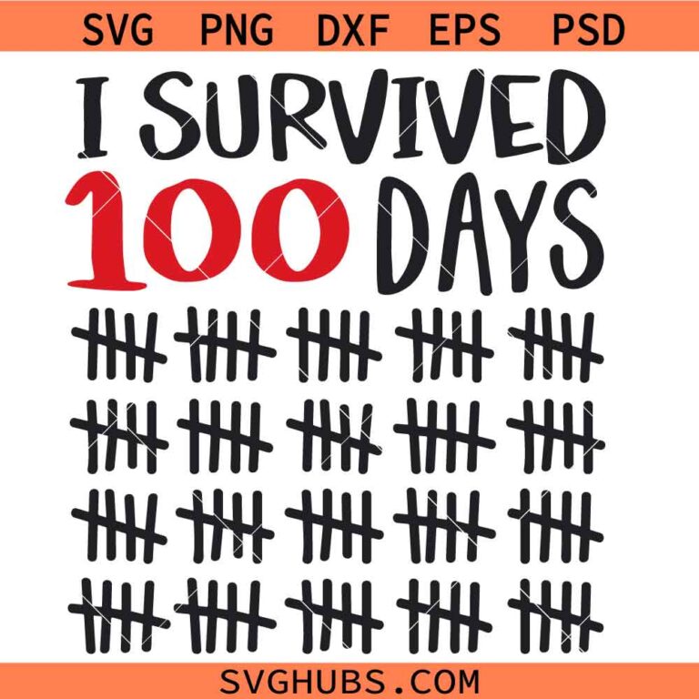 I Survived 100 Days Svg Png, Boy 100 Days of School SVG, 100th Day of ...